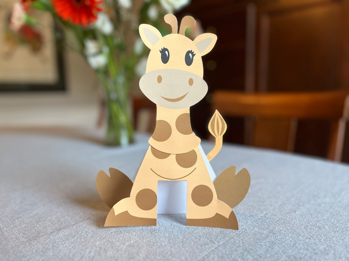 Giraffe Printable 3D Craft Activity for Kids, Digital Download Craft ...