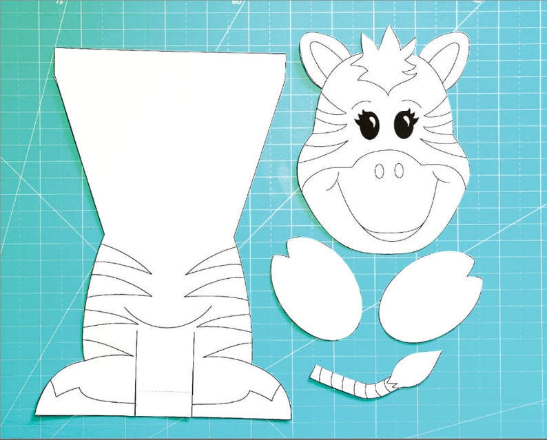 Zebra Printable Coloring Activity for Kids, Digital Download Coloring ...