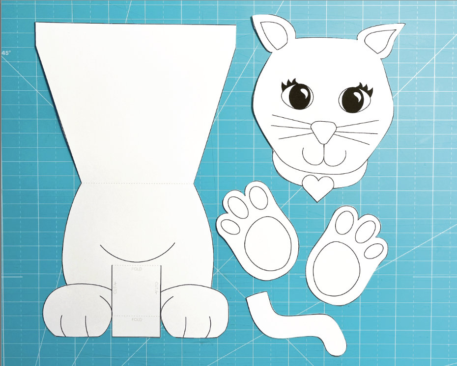 Kitten Cat Printable Coloring Activity for Kids, Digital Download ...