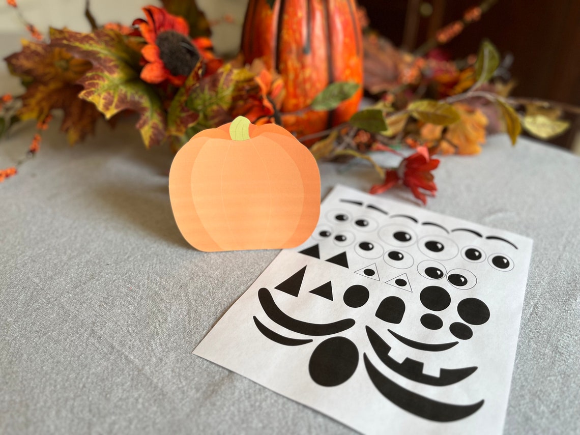Pumpkin Printable 3D Craft Activity for Kids, Digital Download Jack-o ...