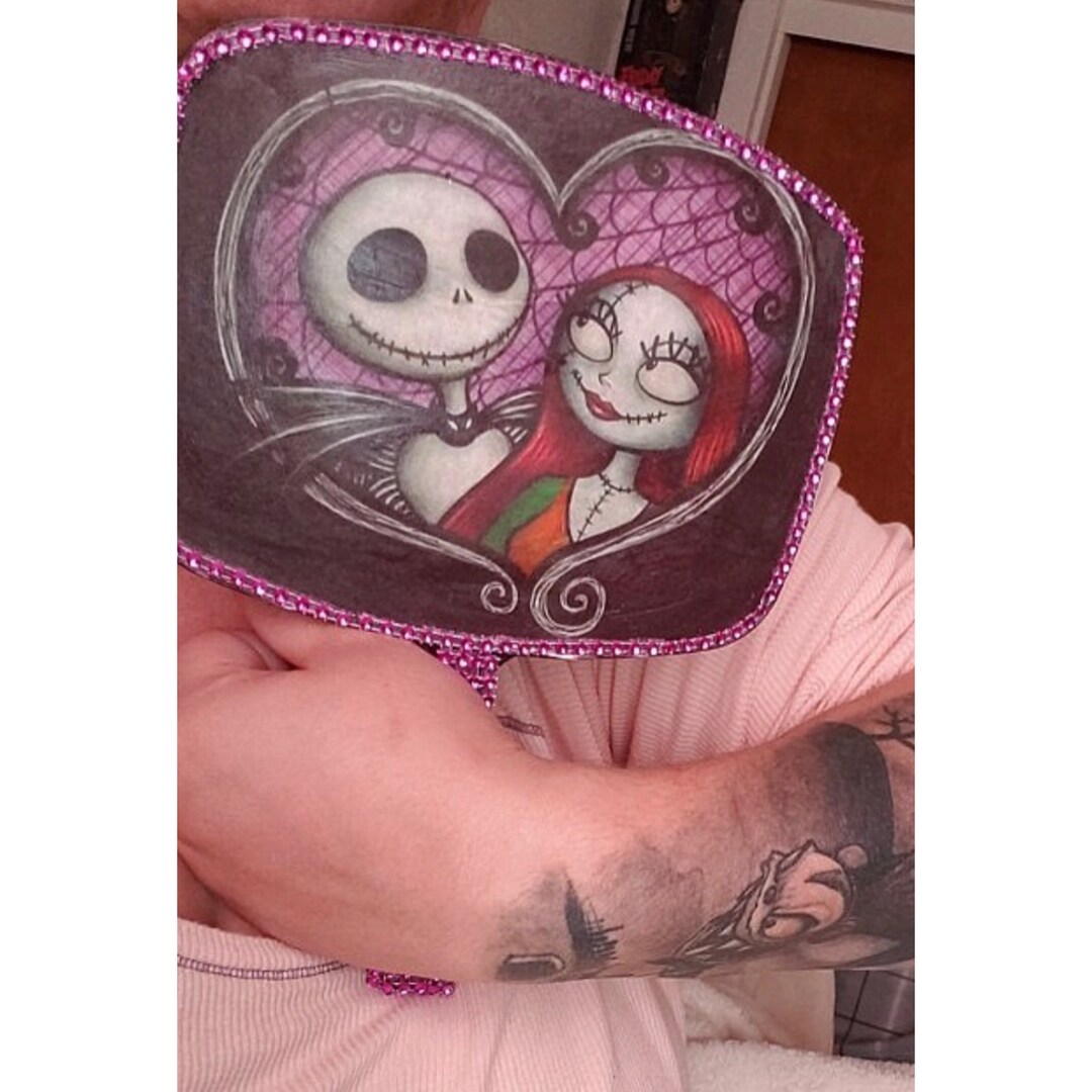 Jack and Sally Hand Mirror - Etsy