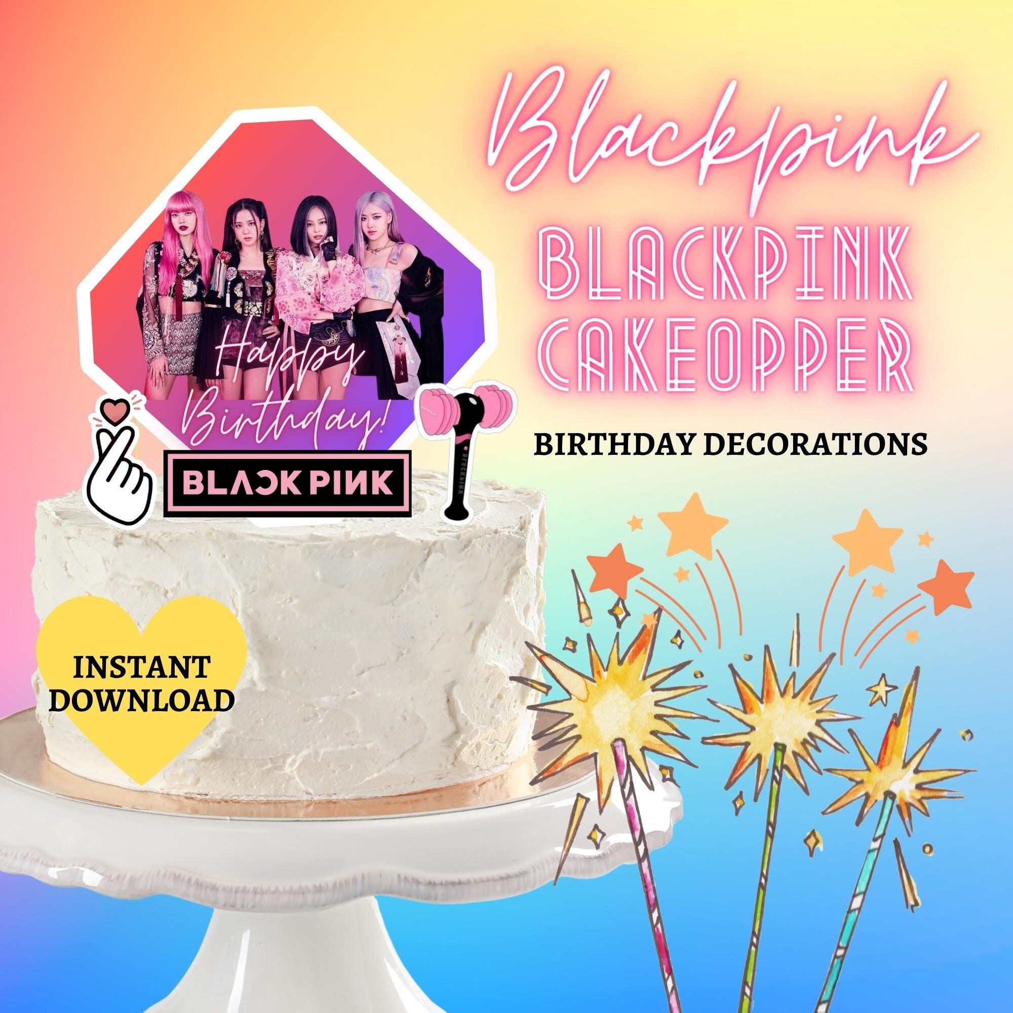 Printable Cake Topper Blackpink Caketopper Birthday - Etsy