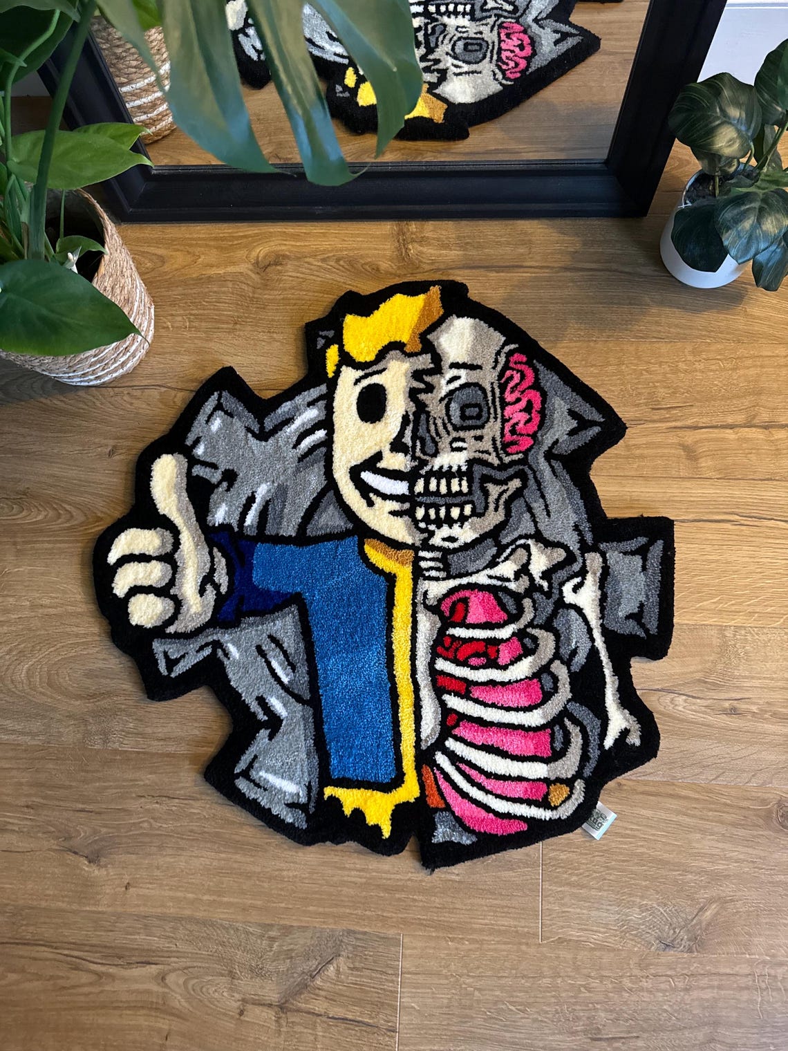 Fallout Vault Boy Skeleton Handmade Tufted Rug - Etsy