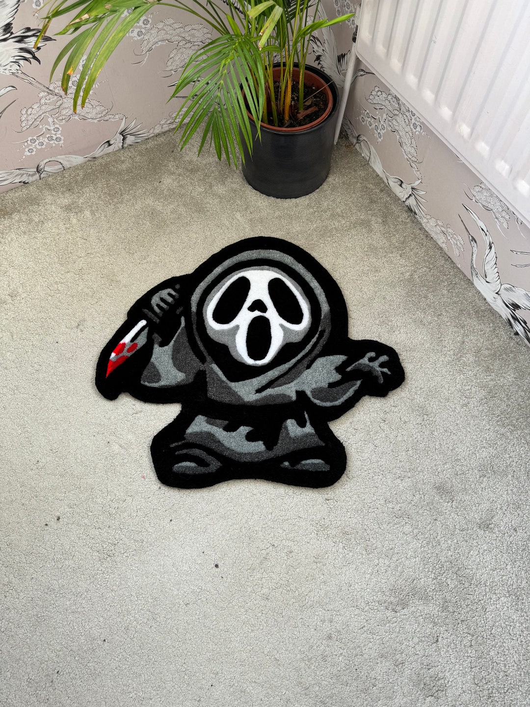Halloween Tufted Scream Rug - Etsy