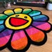 Handmade Tufted Rainbow Flower Face - Etsy