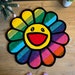 Handmade Tufted Rainbow Flower Face - Etsy