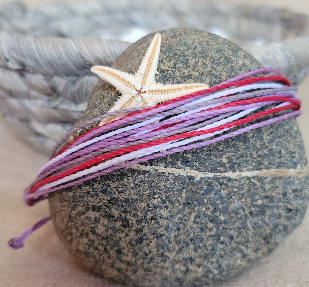Waterproof Friendship Bracelet, Waxed Cord, Beachy Boho Stackable ...