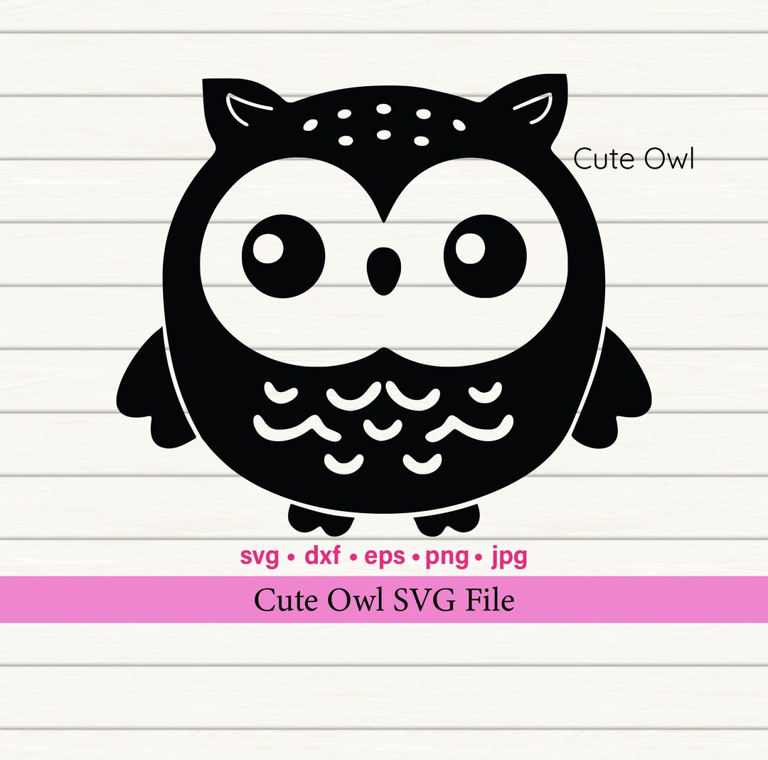 Cute Baby Owl SVG, Owl Forest Animal SVG, Commercial Use Digital ...