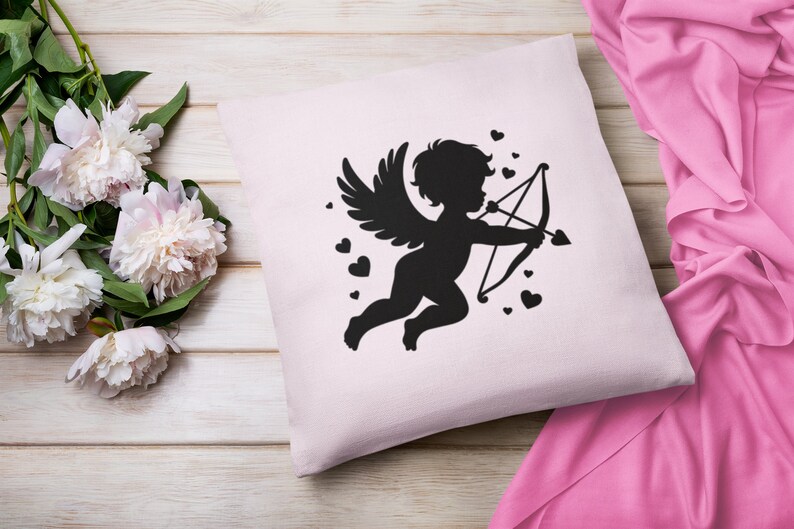 Cupid SVG, Cupid Silhouette SVG, Cupid Valentine SVG, Valentine's Day ...