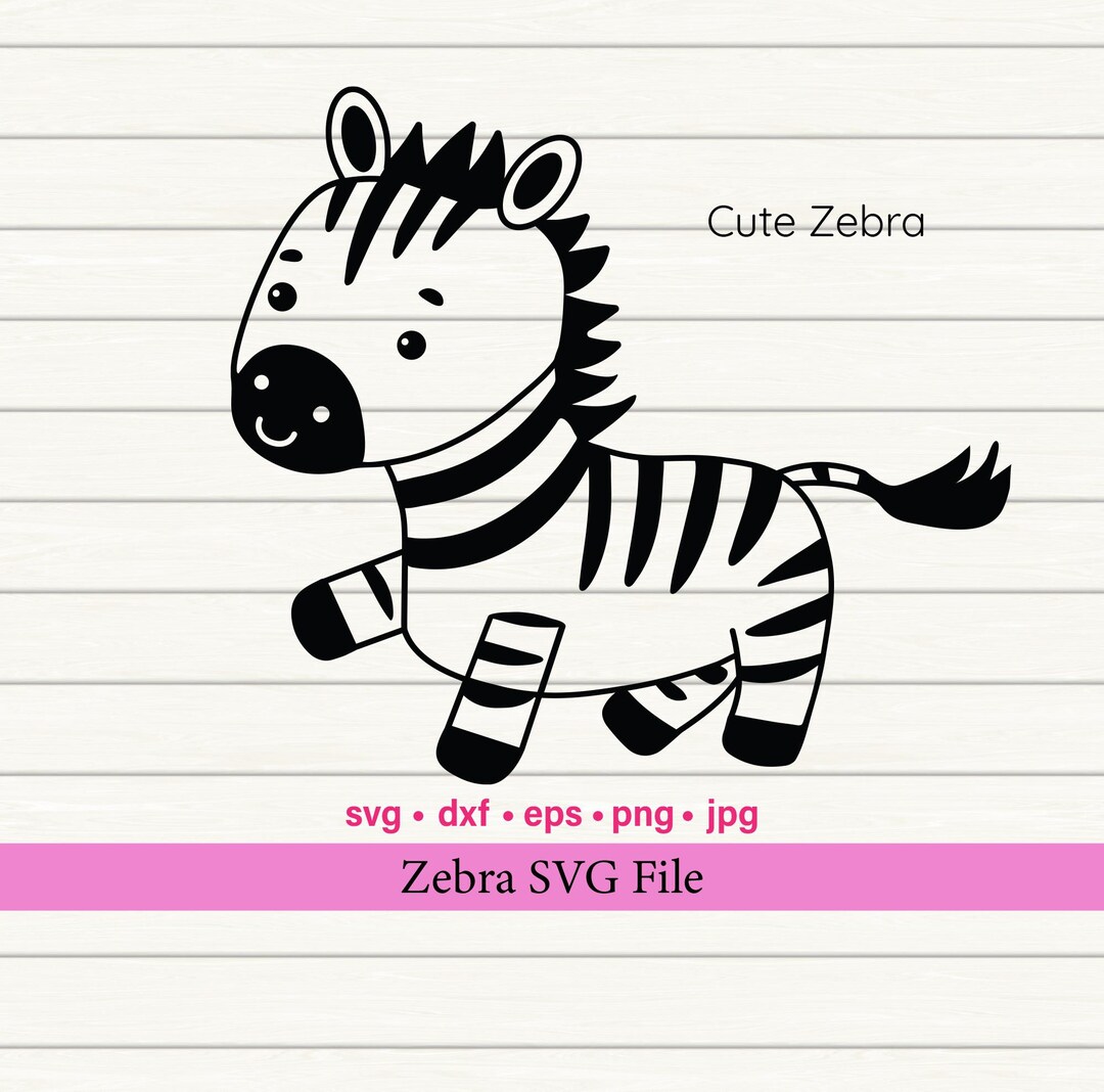 Cute Baby Zebra SVG, Baby Animals Svg File, Commercial Use Digital ...