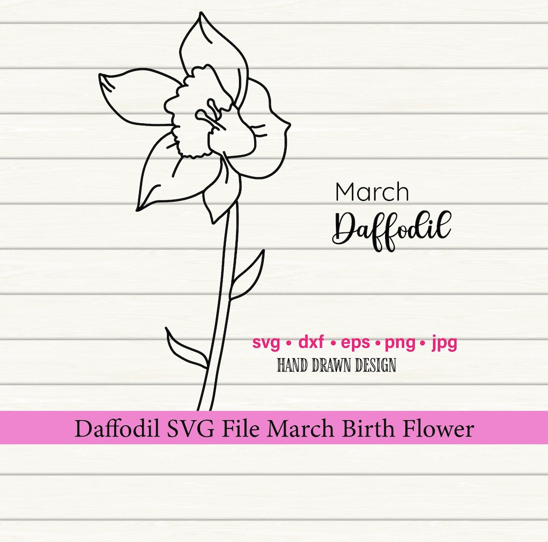 Daffodil SVG, Birth Flower SVG, Birth Month SVG, Flower Tattoo Svg ...