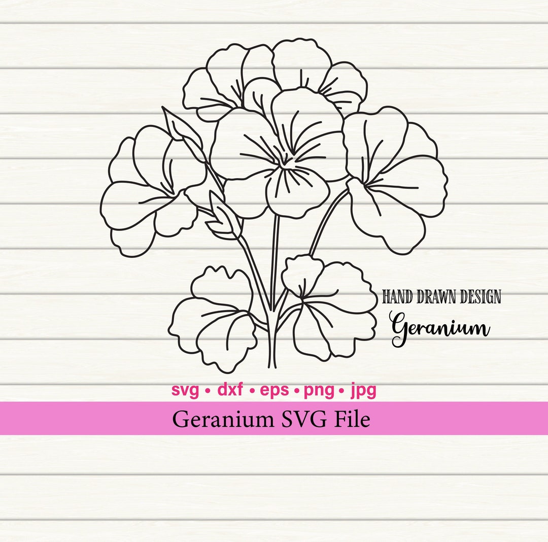 Geranium SVG, Scorpio Birth Flower SVG, Geranium Flower, Botanical Svg ...
