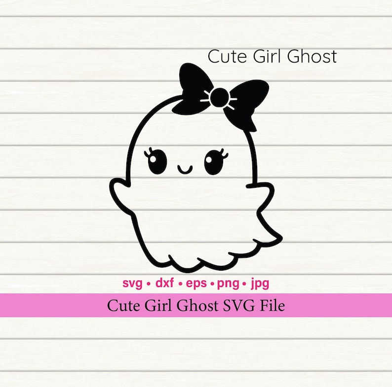 Girl Ghost SVG, Baby Ghost SVG, Girly Ghost SVG, Baby Halloween Svg ...