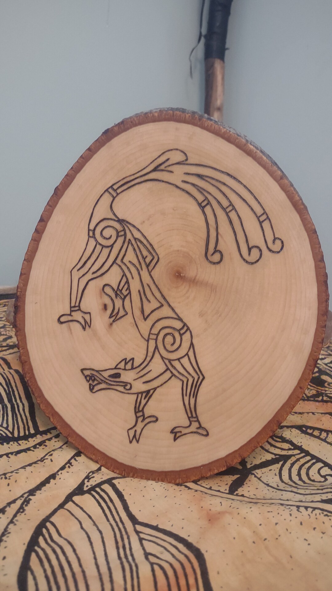 Nordic Wood Burning "descending Beast" - Etsy