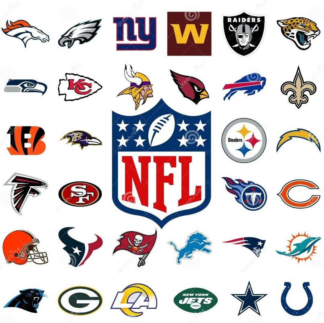 NFL Team Logo Decals or Iron Ons highest Quality - Etsy