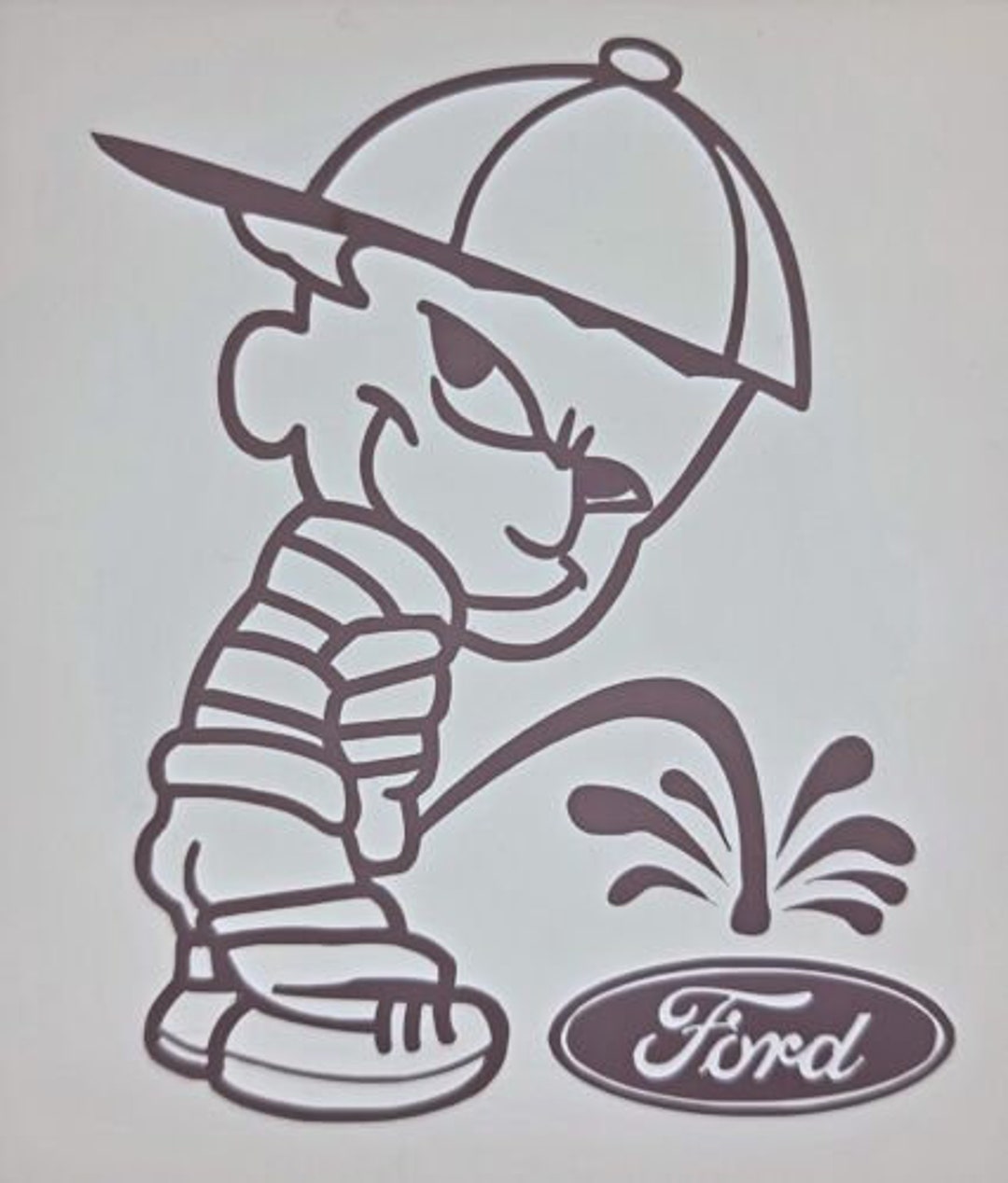 Calvin Pissing on Ford Sticker/decal - Etsy