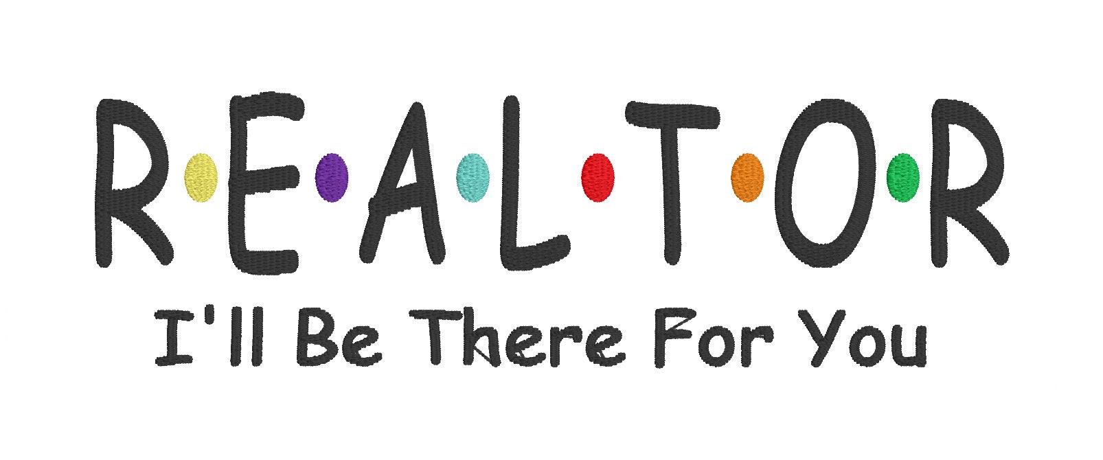Realtor *digital File* Embroidery Format PES ONLY - Etsy