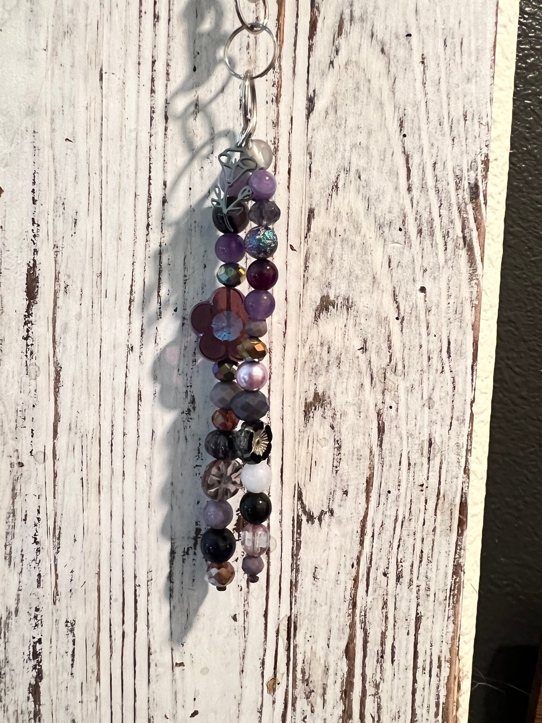 Purple Iris Charm - Etsy