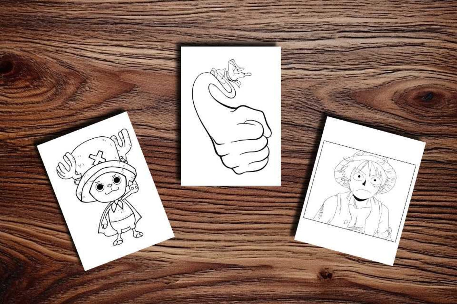One Piece - ANIME- Coloring Pages- Printable PDF - Etsy