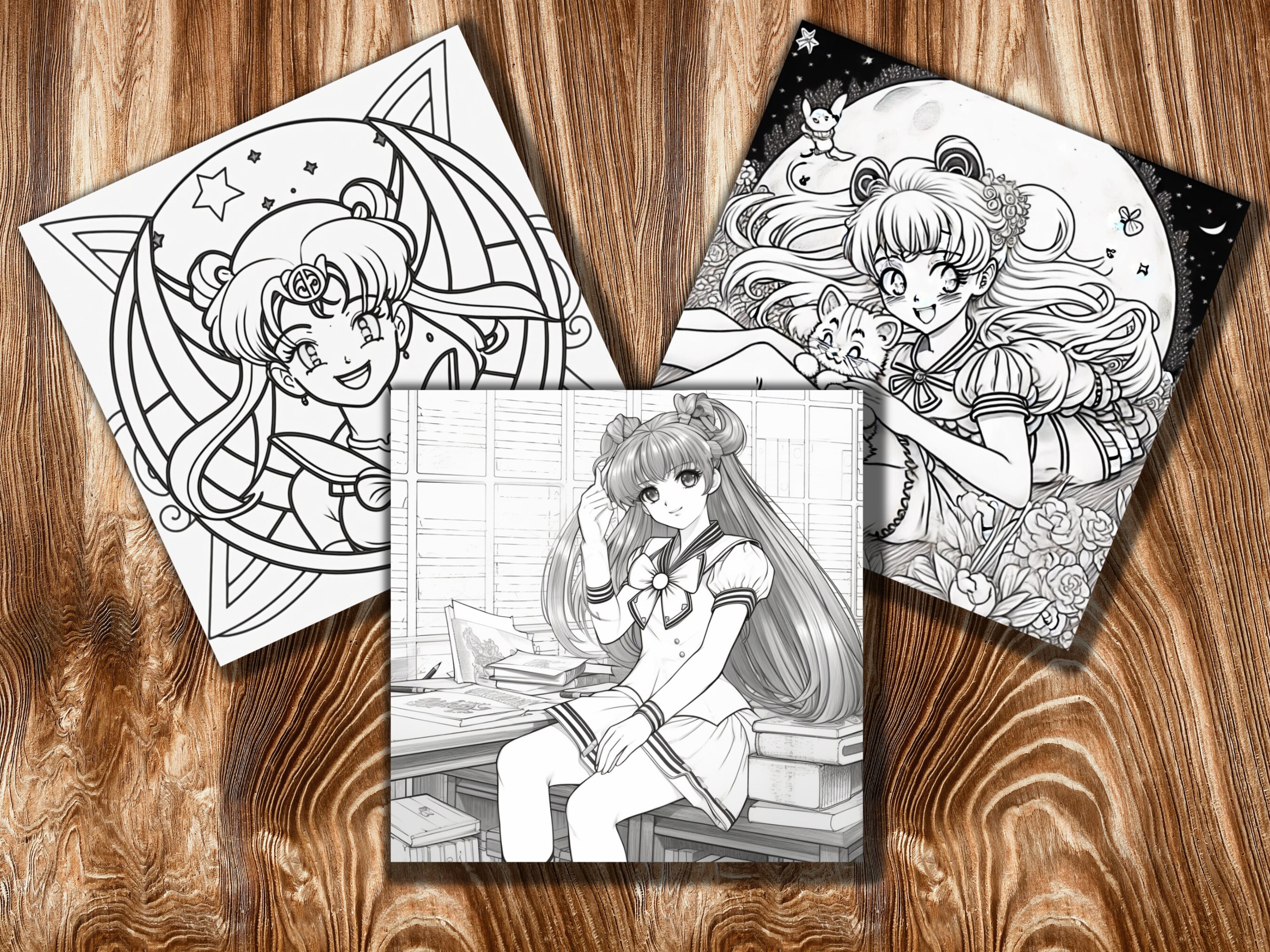 Sailor Moon school Edition Coloring Page Download Printable PDF - Etsy