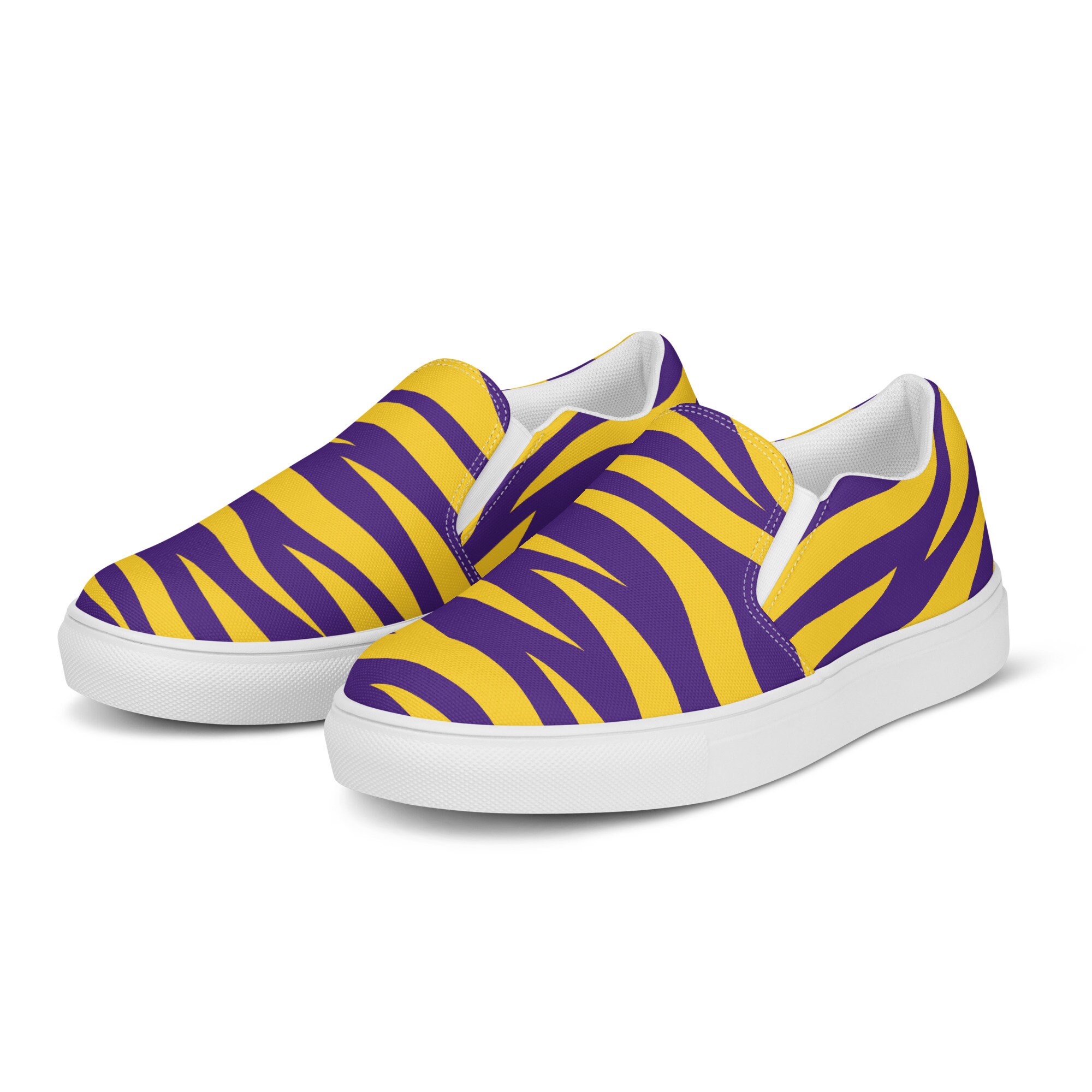 LSU Tigers Striped Men's Canvas Shoes - Etsy
