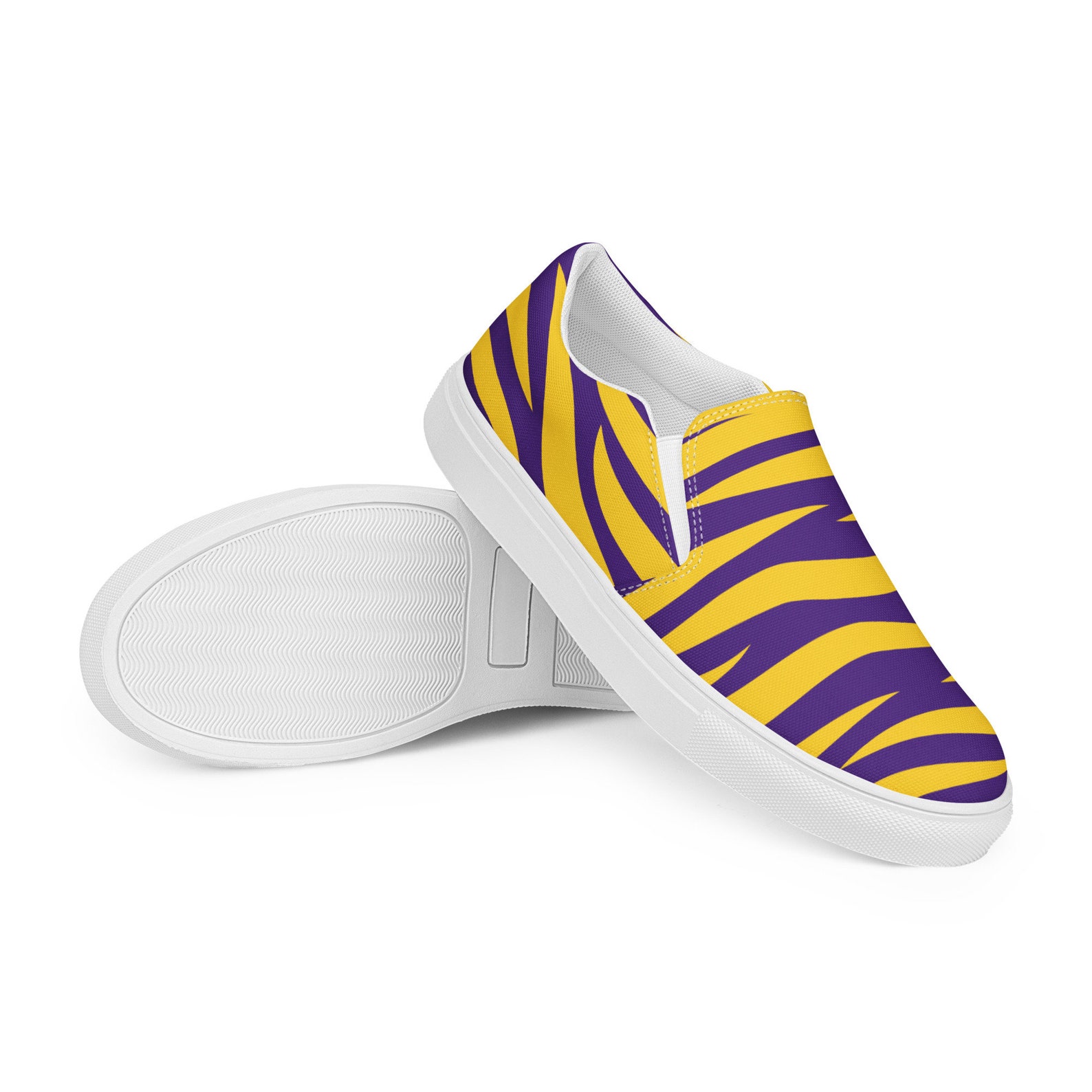 LSU Tigers Striped Men's Canvas Shoes - Etsy