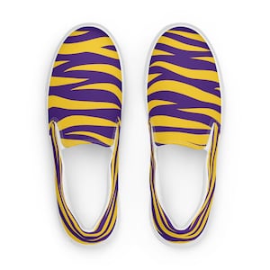 LSU Tigers Striped Men's Canvas Shoes - Etsy