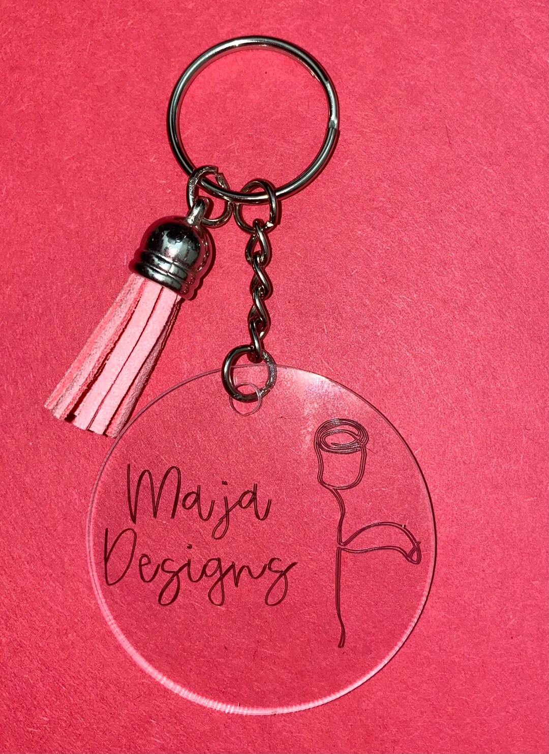 Personalized Acrylic Round Key Chain Engraved Acrylic Key Chain - Etsy