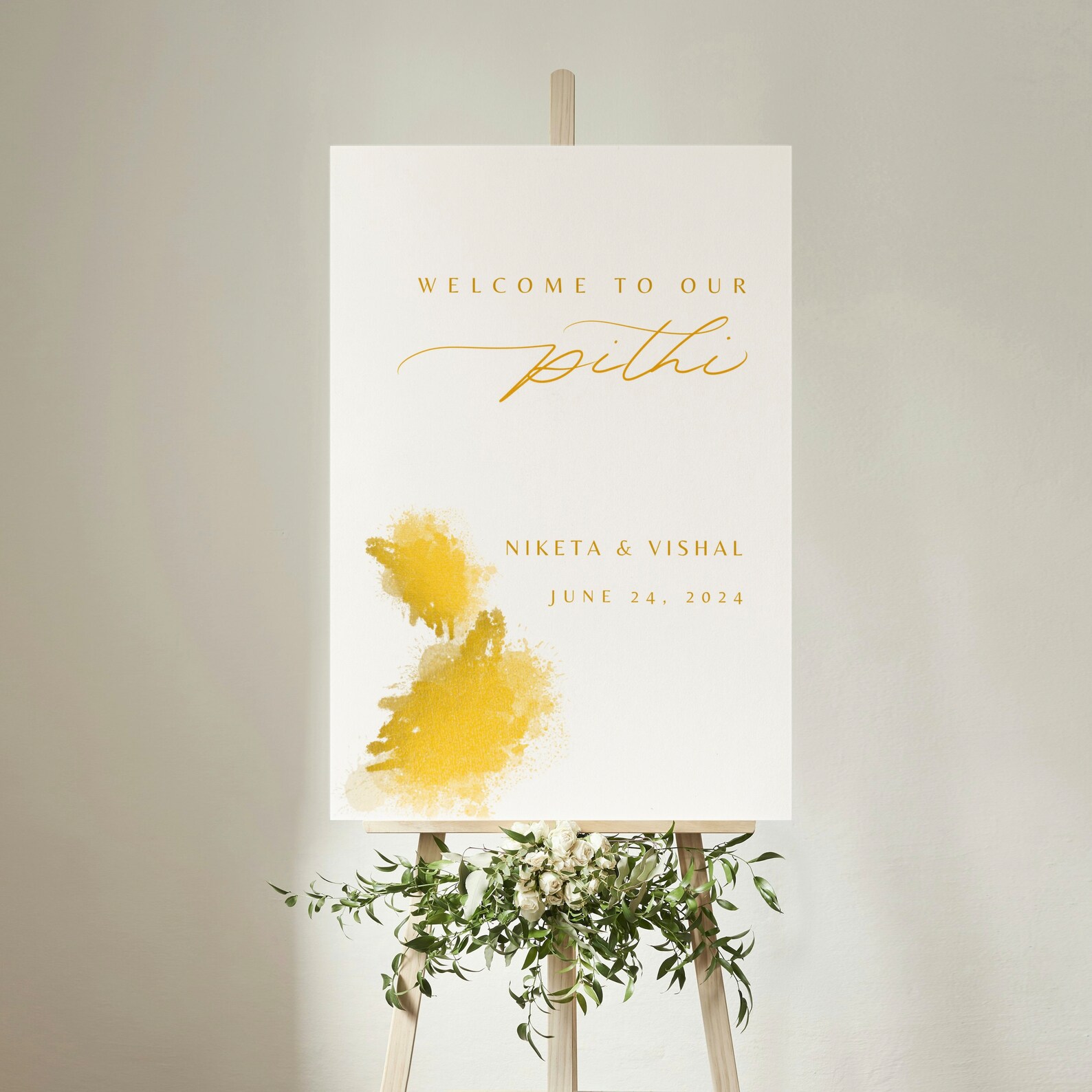 HALDI | Modern Custom Handwritten Haldi Welcome Sign for Desi Weddings ...