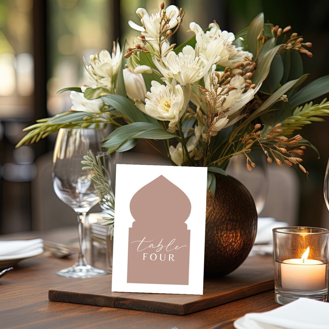 TAJ | Arch Table Numbers for Wedding 1-20 | Indian Wedding Table ...