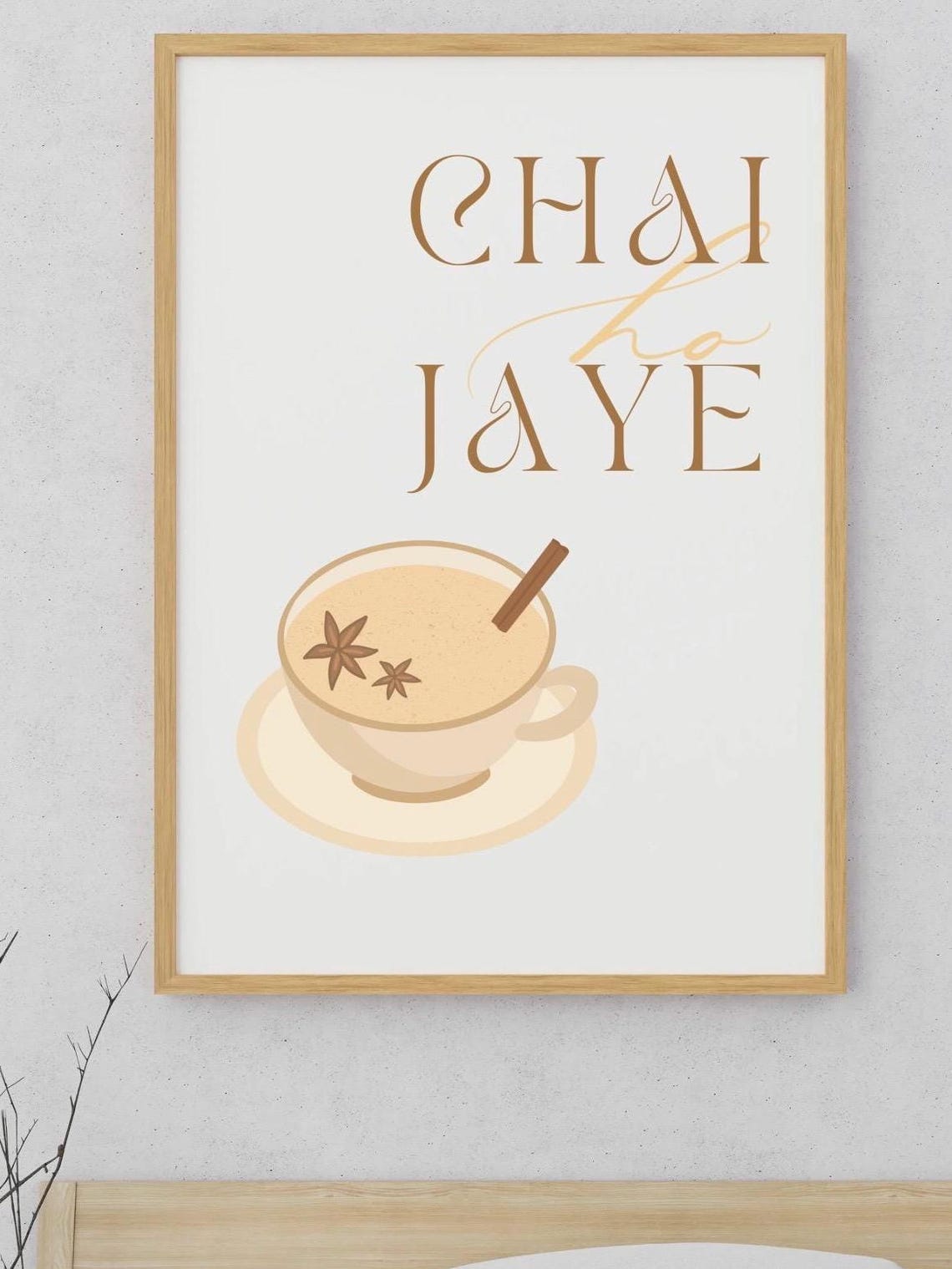 Chai Ho Jaye Printable Wall Art | Minimalist Indian Desi Wall Decor ...