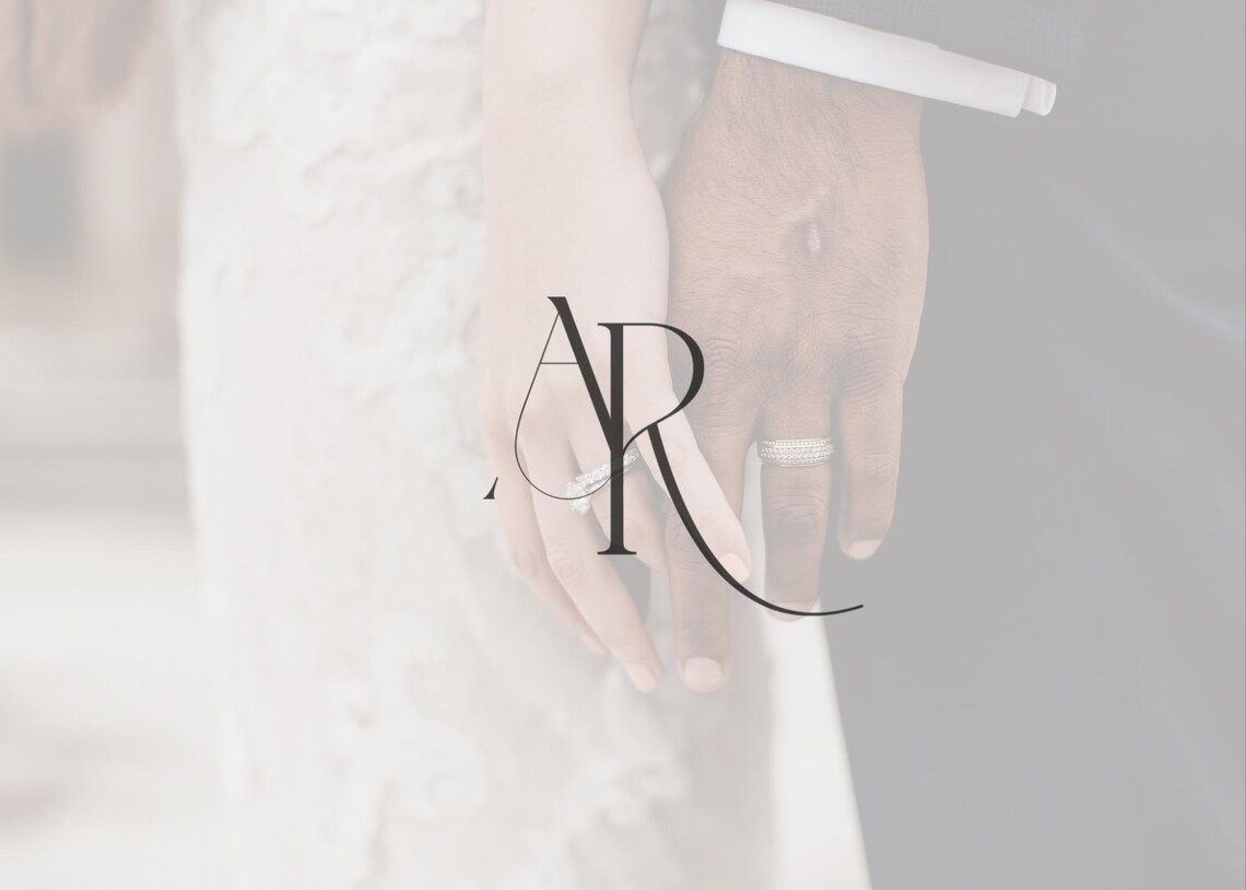 AR | RA | Modern Monogram Logo for Weddings & Branding | Contemporary ...