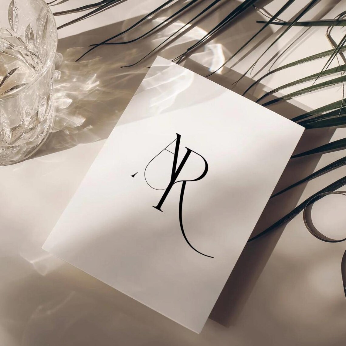 AR | RA | Modern Monogram Logo for Weddings & Branding | Contemporary ...