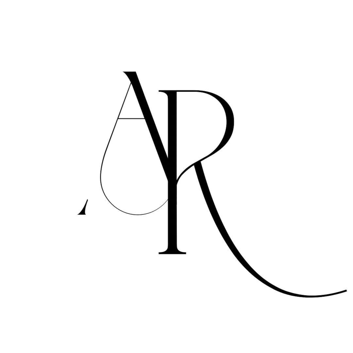AR | RA | Modern Monogram Logo for Weddings & Branding | Contemporary ...