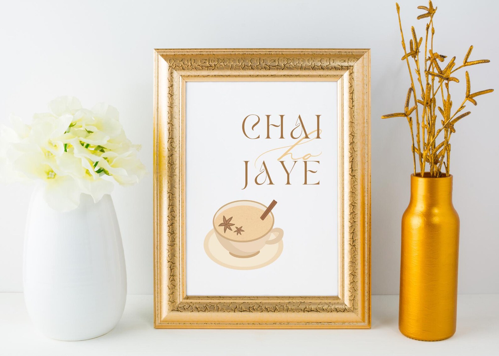 Chai Ho Jaye Printable Wall Art | Minimalist Indian Desi Wall Decor ...
