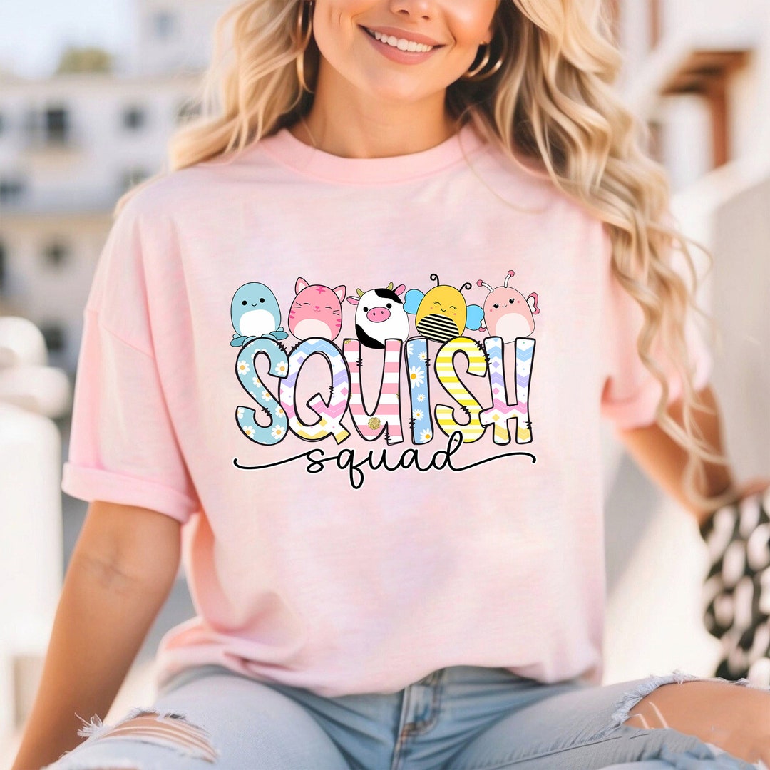 Squishmallow Squish Squad Shirt, Squish Mallow Girl Party Sweatshirt ...