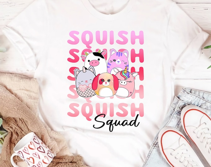 Squish Squad Shirt, Cute Squishmallow Toddler Youth, Squishmallow Girl ...