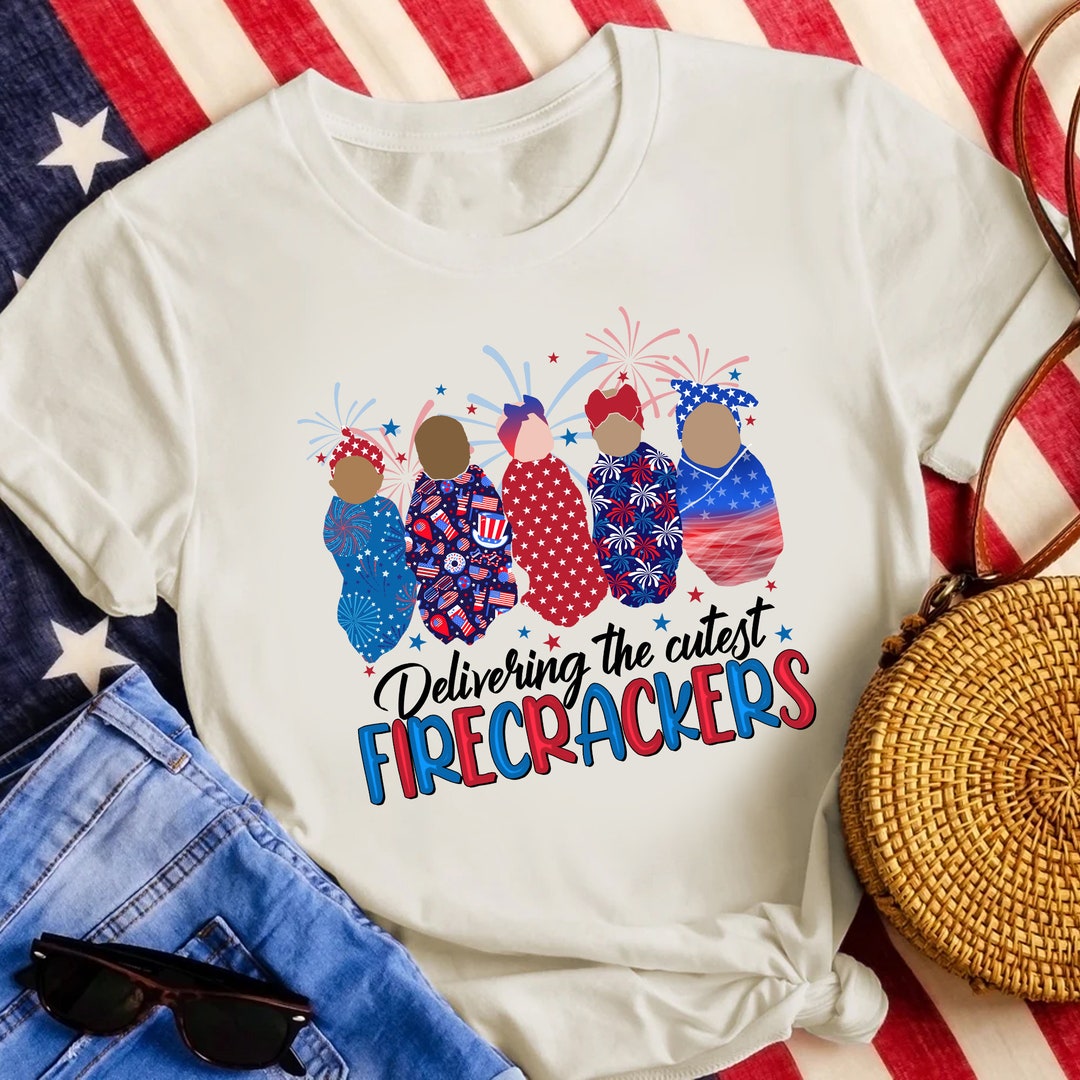 Delivering Cutest Firecracker Fourth July Shirt, Cute Baby Swaddle ...