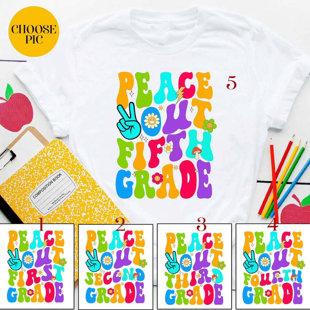 Personalized Peace Out First Second Grade Shirt, Last Day of School T ...