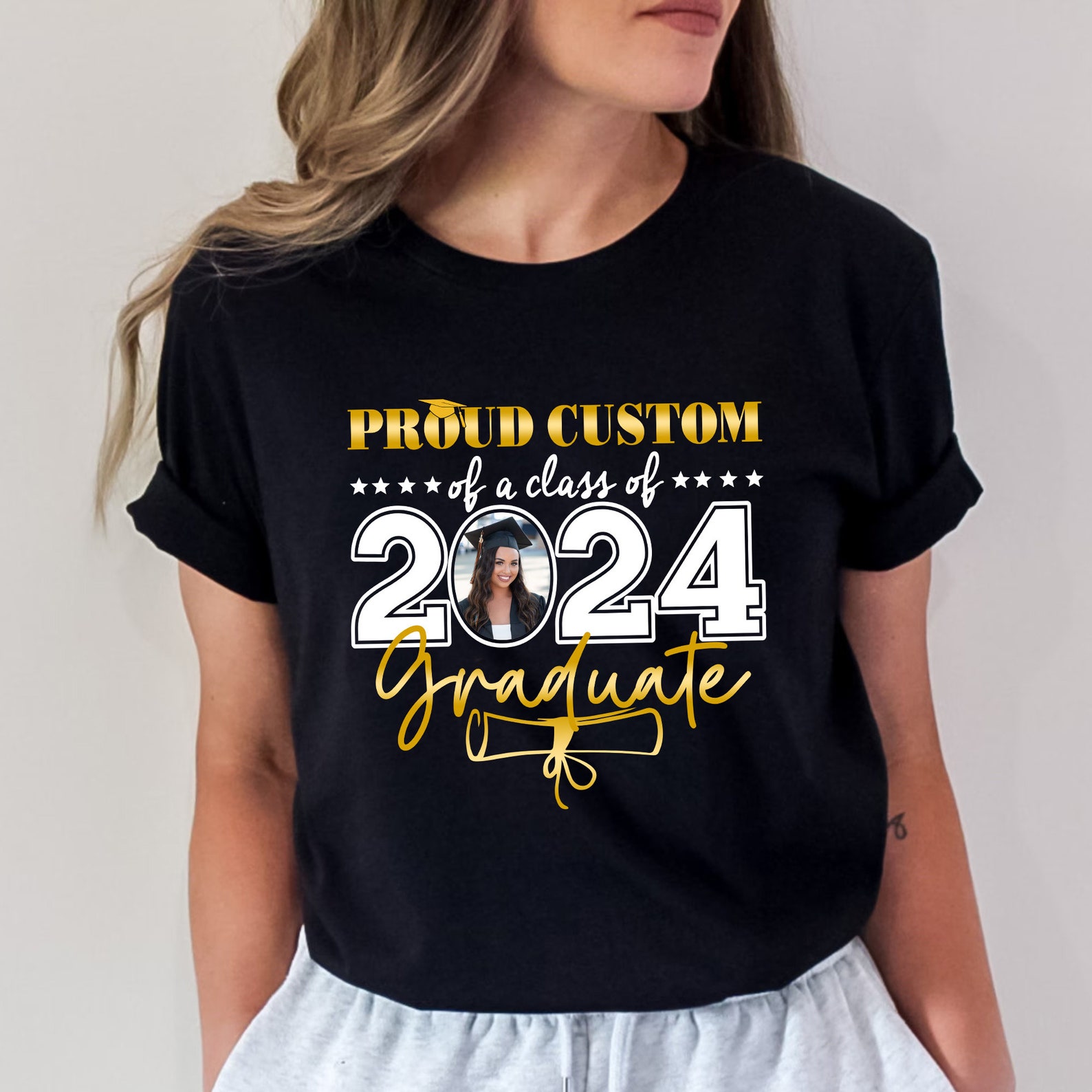 Personalized Class of 2024 Family Graduation Shirts, Custom Your Photo ...