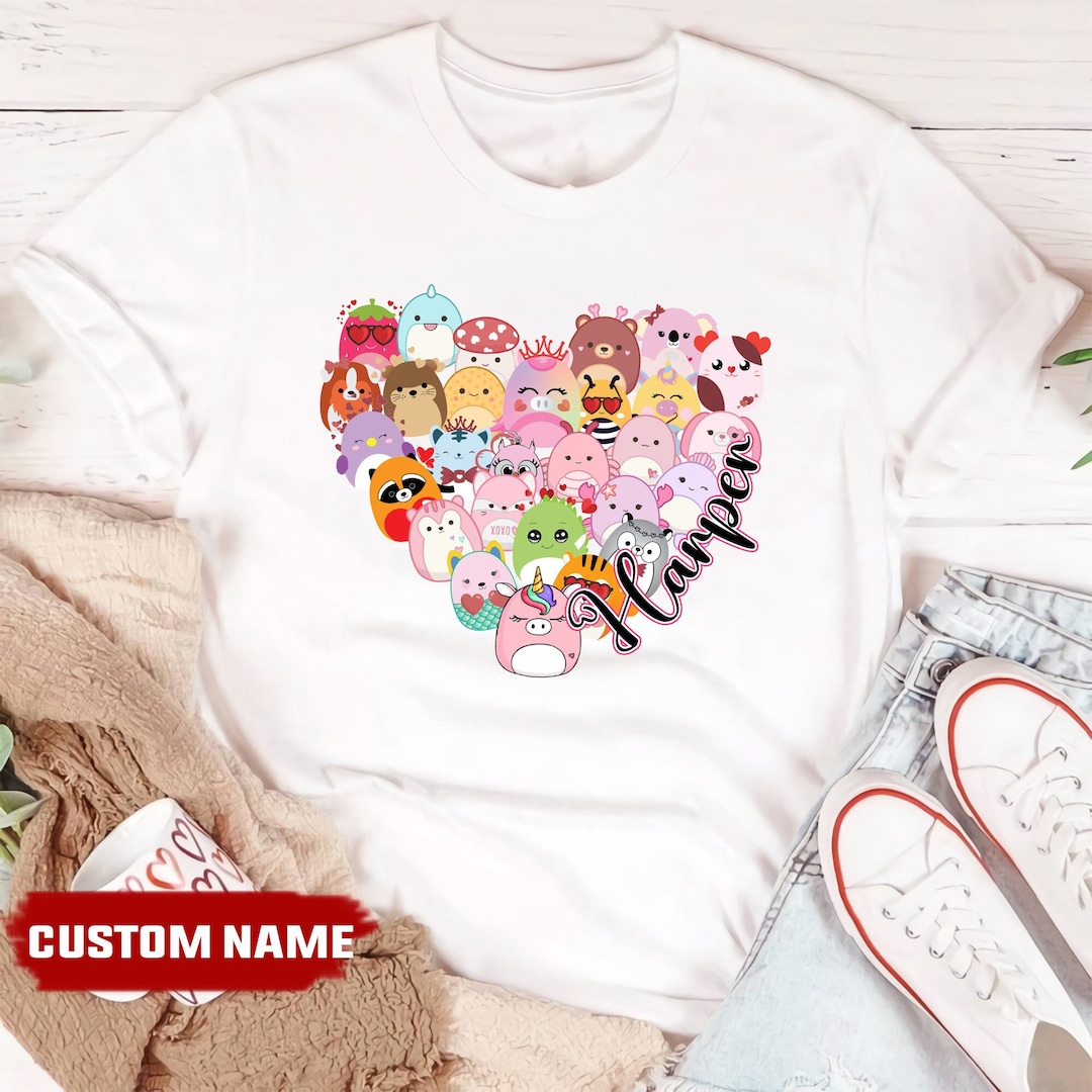 Personalized Squishmallow Heart, With Custom Name Shirt, Squishmallow ...