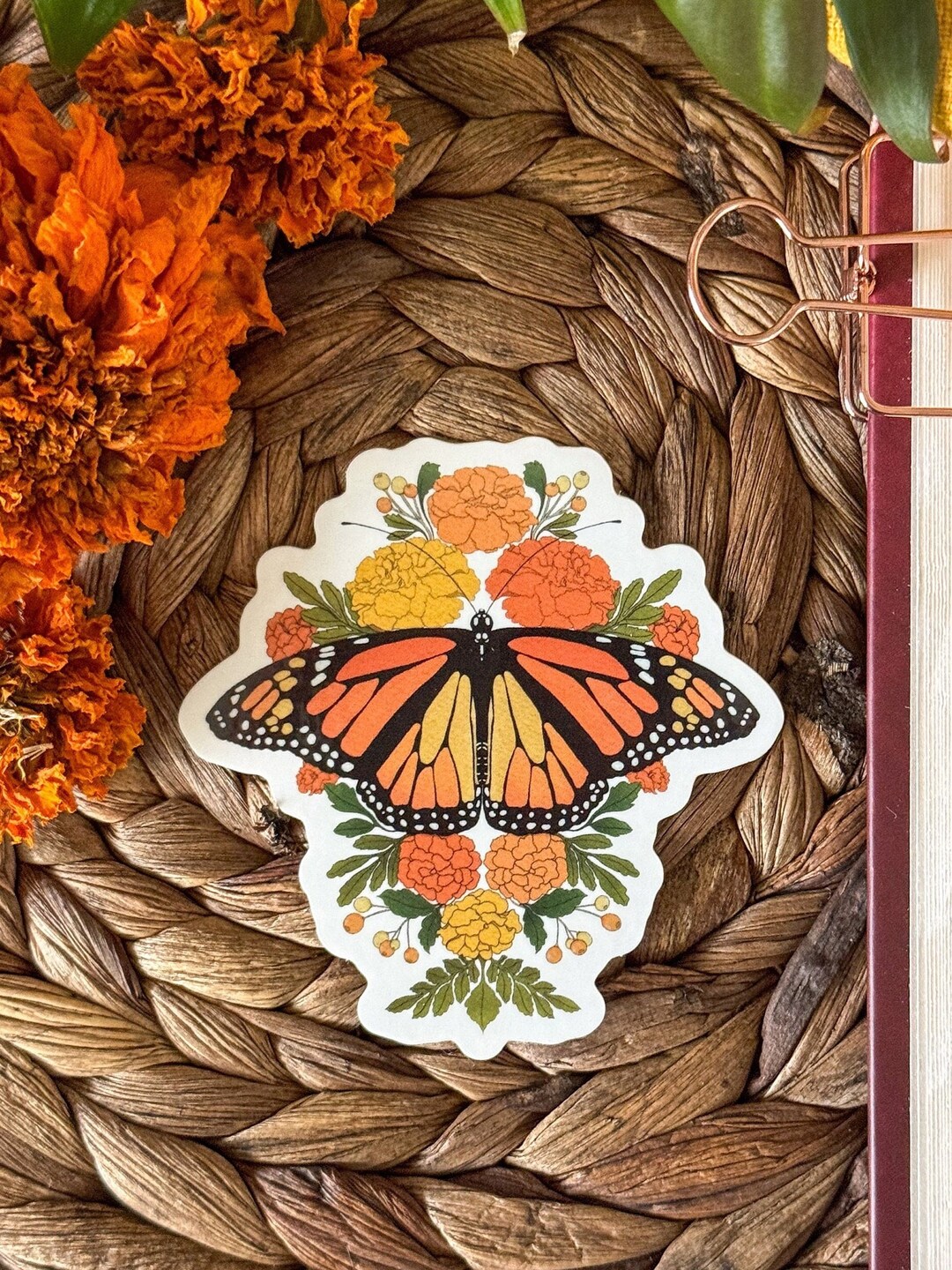 Monarch Butterfly Vinyl Sticker - Etsy