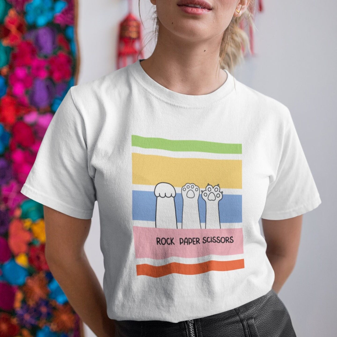 Cat Rock Paper Scissors Catperson Gift Unisex Heavy Cotton Tee - Etsy