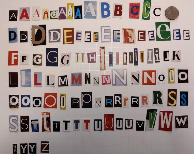 Set of 200 Magazine Letters Cut Out | Magazine Alphabet | Letters for ...