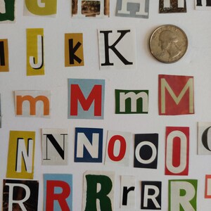 Set of 100 Magazine Letters Cut Out Magazine Alphabet Letters for Junk ...
