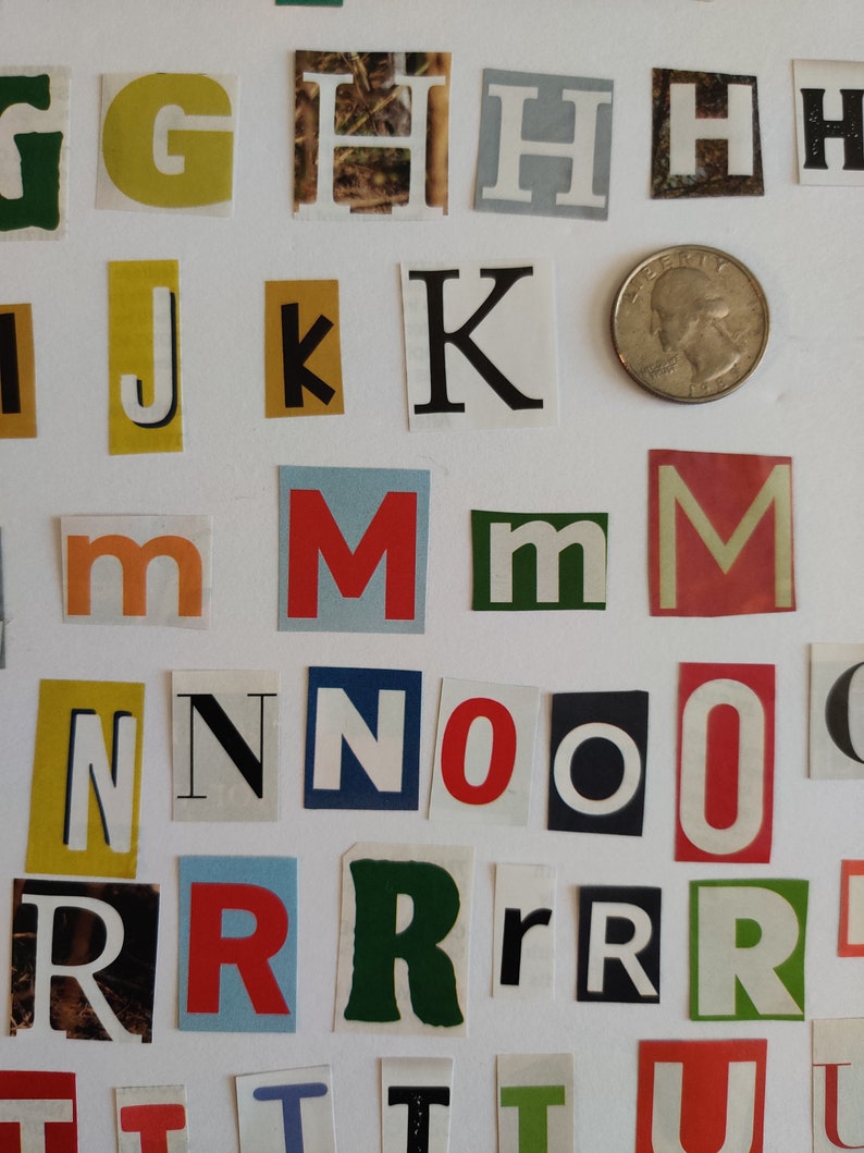 Set of 100 Magazine Letters Cut Out Magazine Alphabet Letters for Junk ...