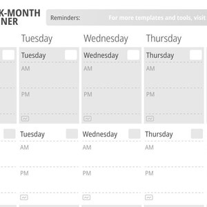 Hole Punched Printable Planner Weekly Monthly Planner - Etsy
