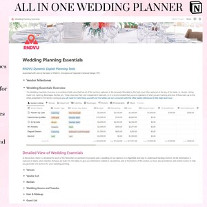 Plan Your Own Wedding Using a Wedding Planner Template Notion Wedding Planner, Ultimate Wedding ...
