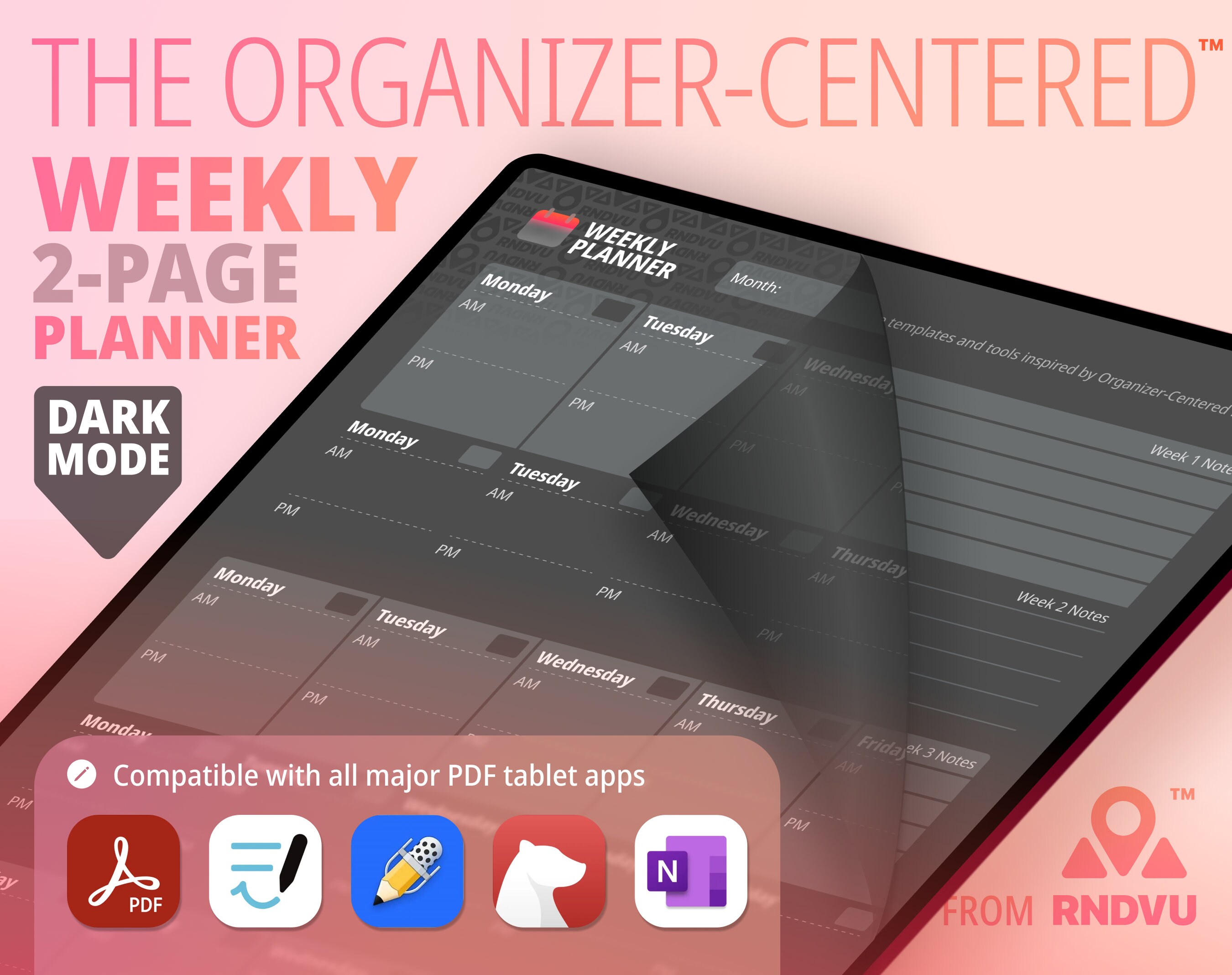 Dark Mode Template Bundle, Ultimate Template Bundle, Event Planner ...