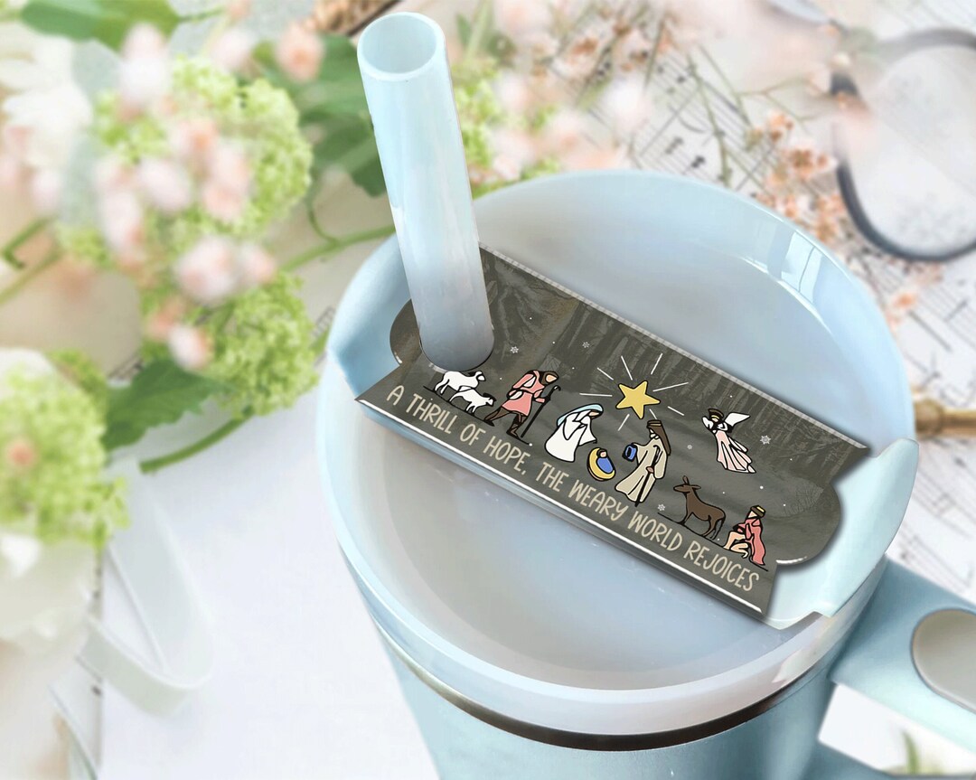 Christmas Jesus Tumbler Name Tag Thrill of Hope Weary World - Etsy